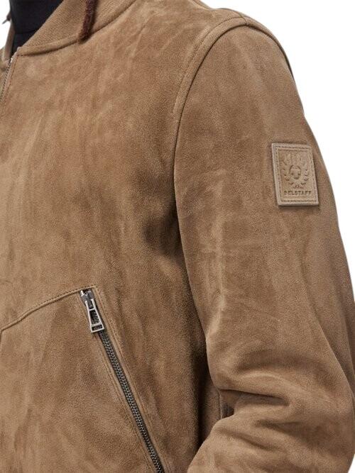 Belstaff Continental Nappa Backed Leather Suede Bomber Fatigue Jacket