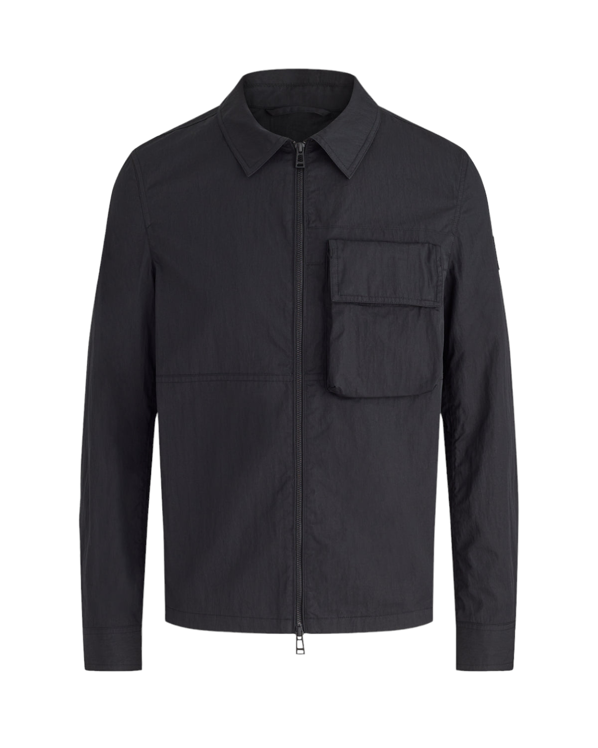 *Belstaff Black Runner Cotton Blend Overshirt Shackett