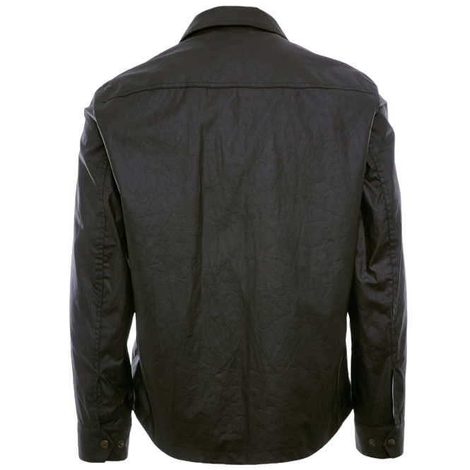 Belstaff Dunstall Faded Olive Wax Overshirt Jacket