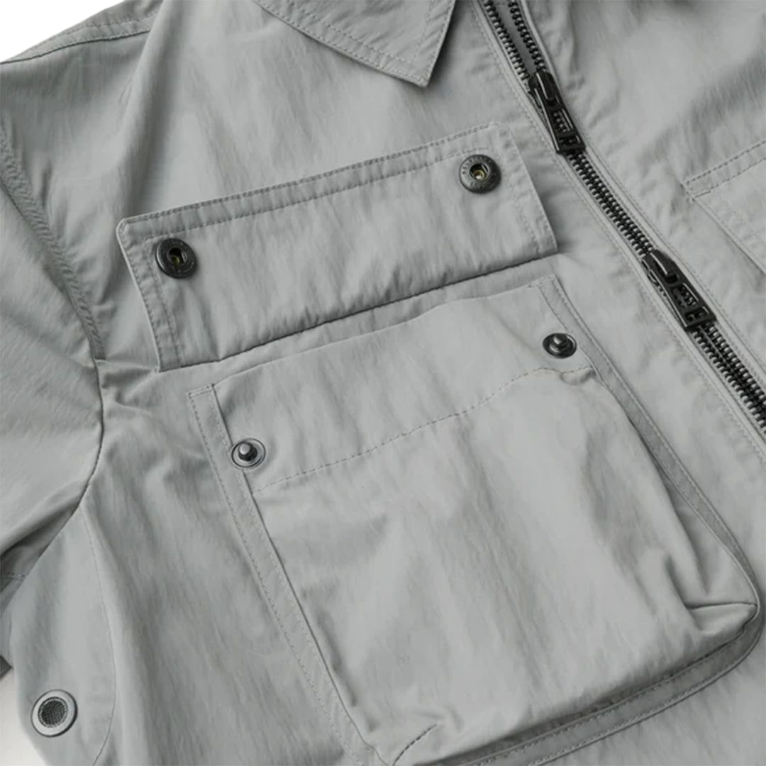 Belstaff Outline Cloud Grey Ripple Shell Overshirt Shackett Jacket