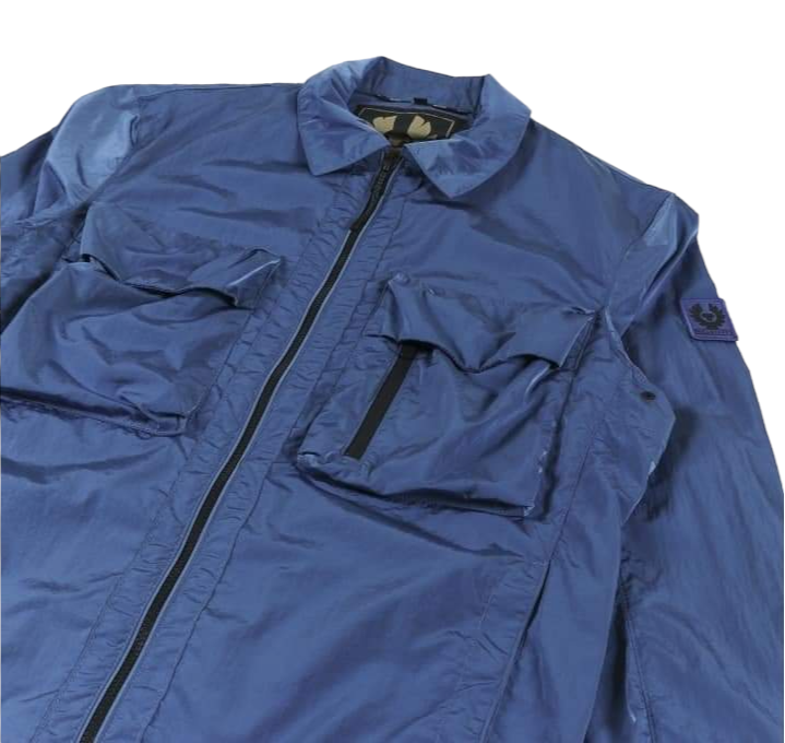 Belstaff Forward Blue Rift Shimmer Shell Overshirt Shackett Black Friday
