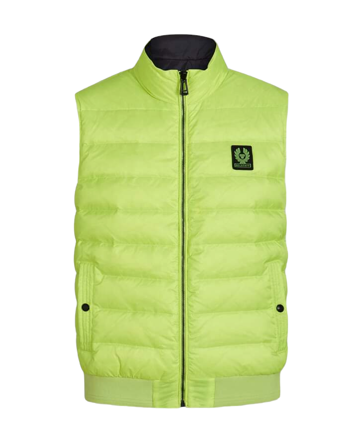 Belstaff Circuit Flash Reversible Black/Neon Yellow Down Gilet Vest
