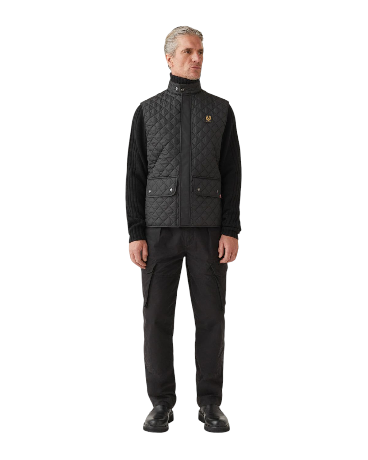 Belstaff Icon Quilted Nyon Waistcoat / Gilet Black