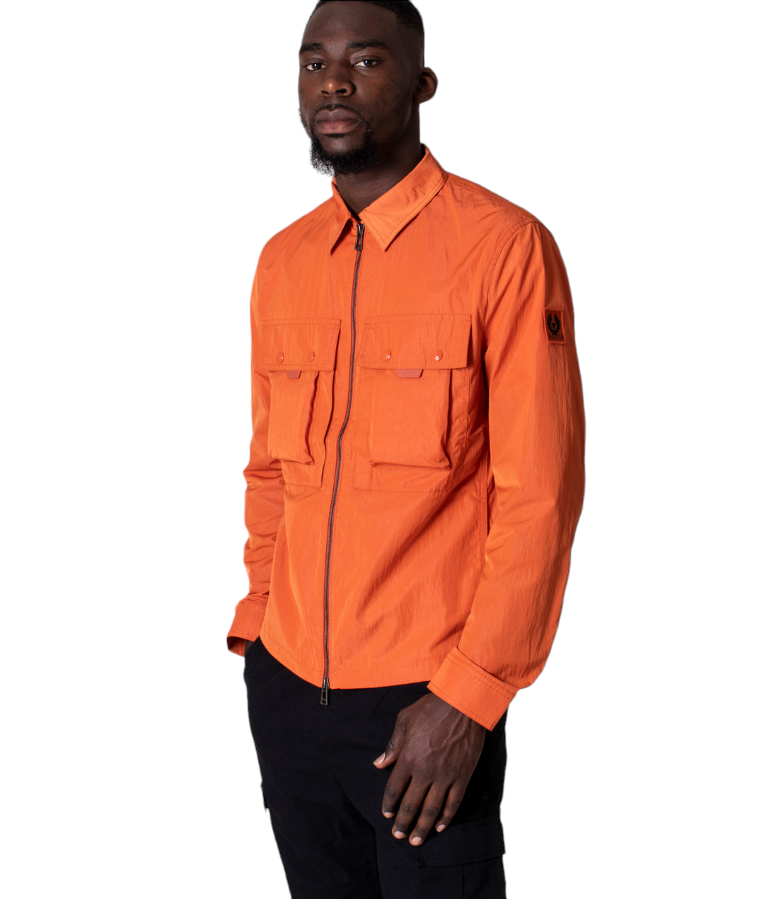 Belstaff Tactical Amber Crinkle Overshirt Shackett Jacket Black Friday