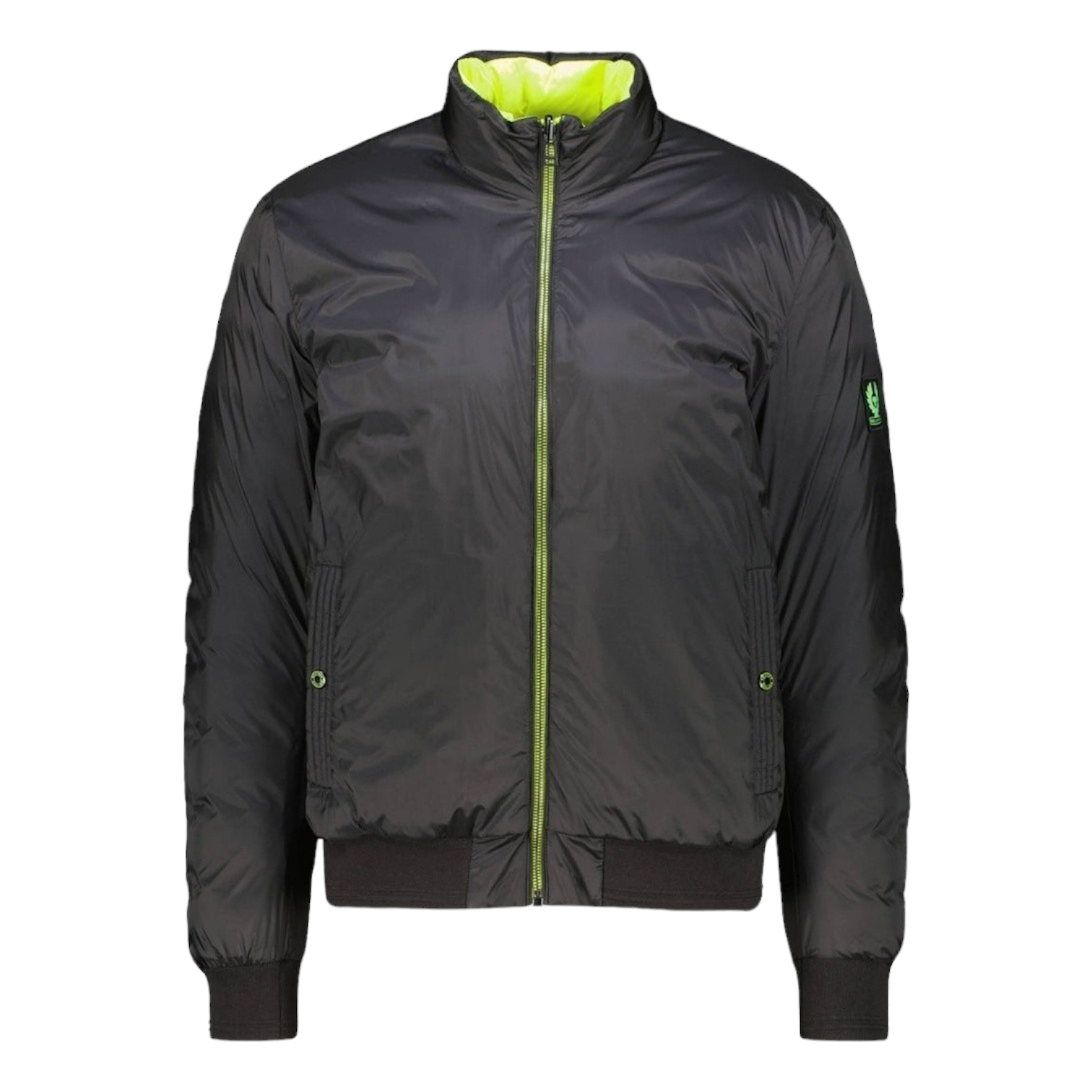 Belstaff Circuit Flash Reversible Black/Neon Yellow Down Jacket