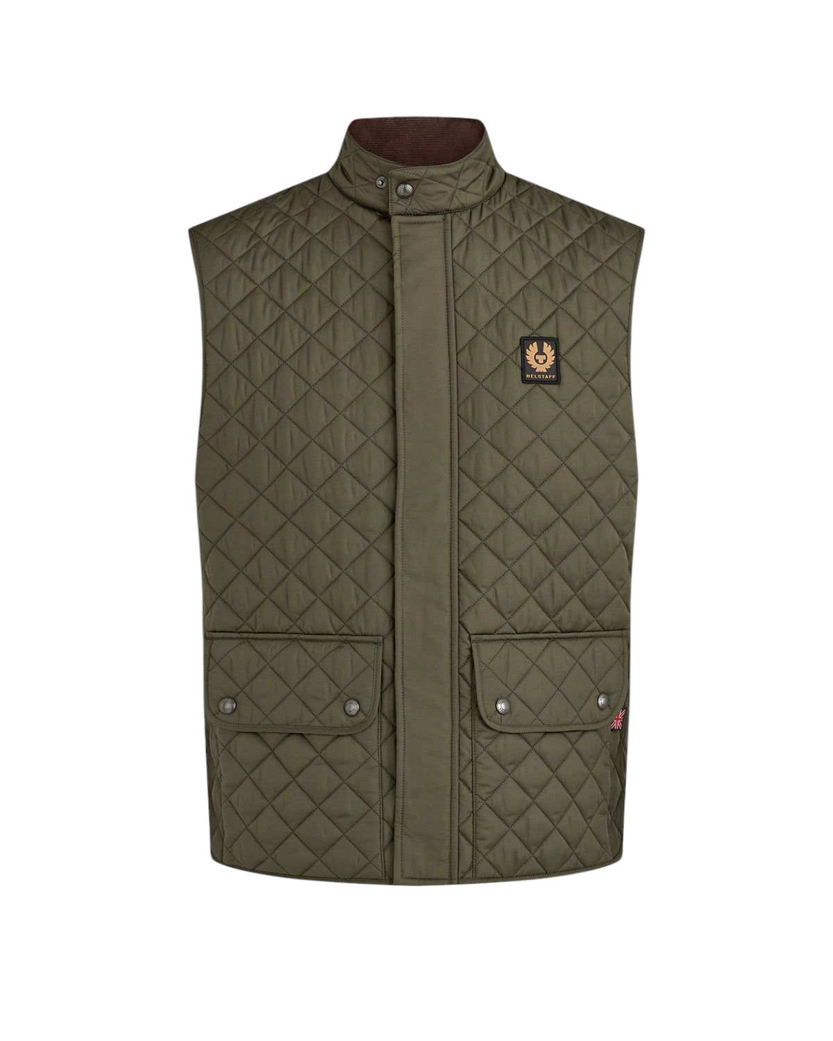 Belstaff Icon Quilted Nyon Waistcoat / Gilet Faded Olive