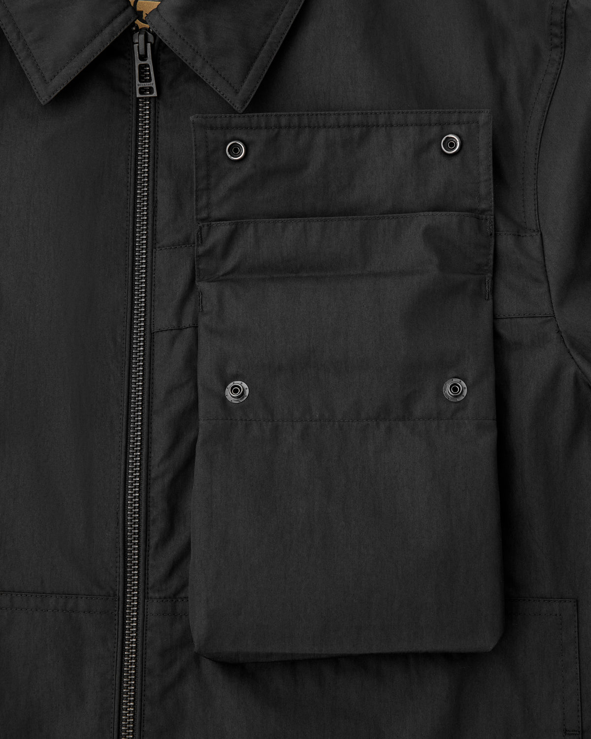 *Belstaff Black Runner Cotton Blend Overshirt Shackett