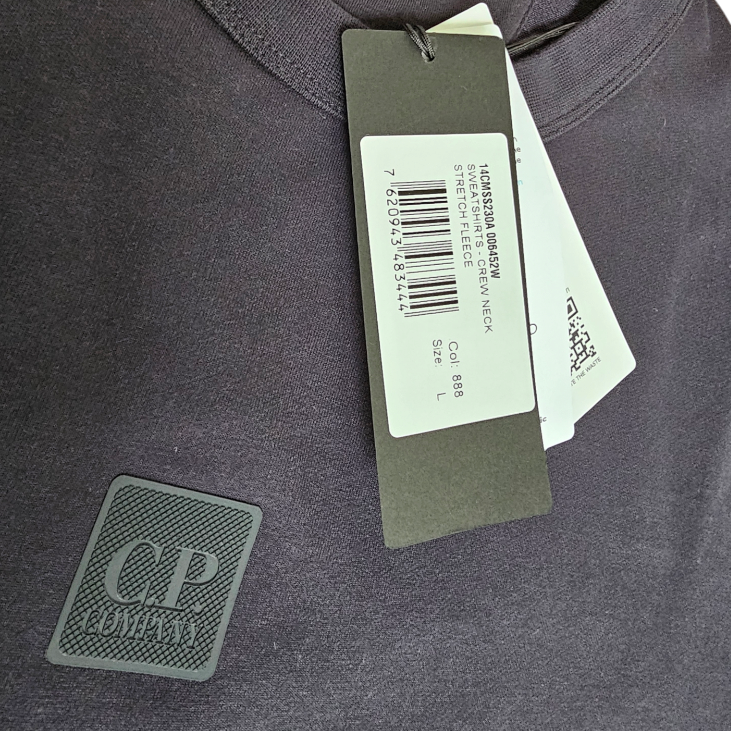 C.P Company Metropolis Series Stretch Fleece Logo Sweatshirt 888 Navy CP