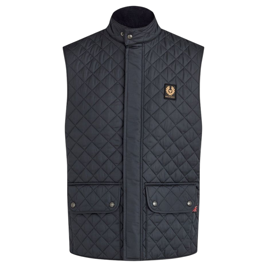 Belstaff Icon Quilted Nyon Waistcoat / Gilet Dark Navy