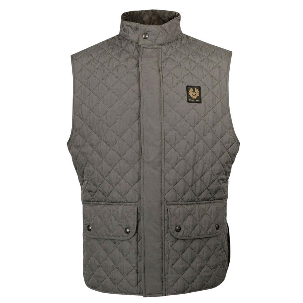 Belstaff Icon Quilted Nyon Waistcoat / Gilet Gunmetal Grey