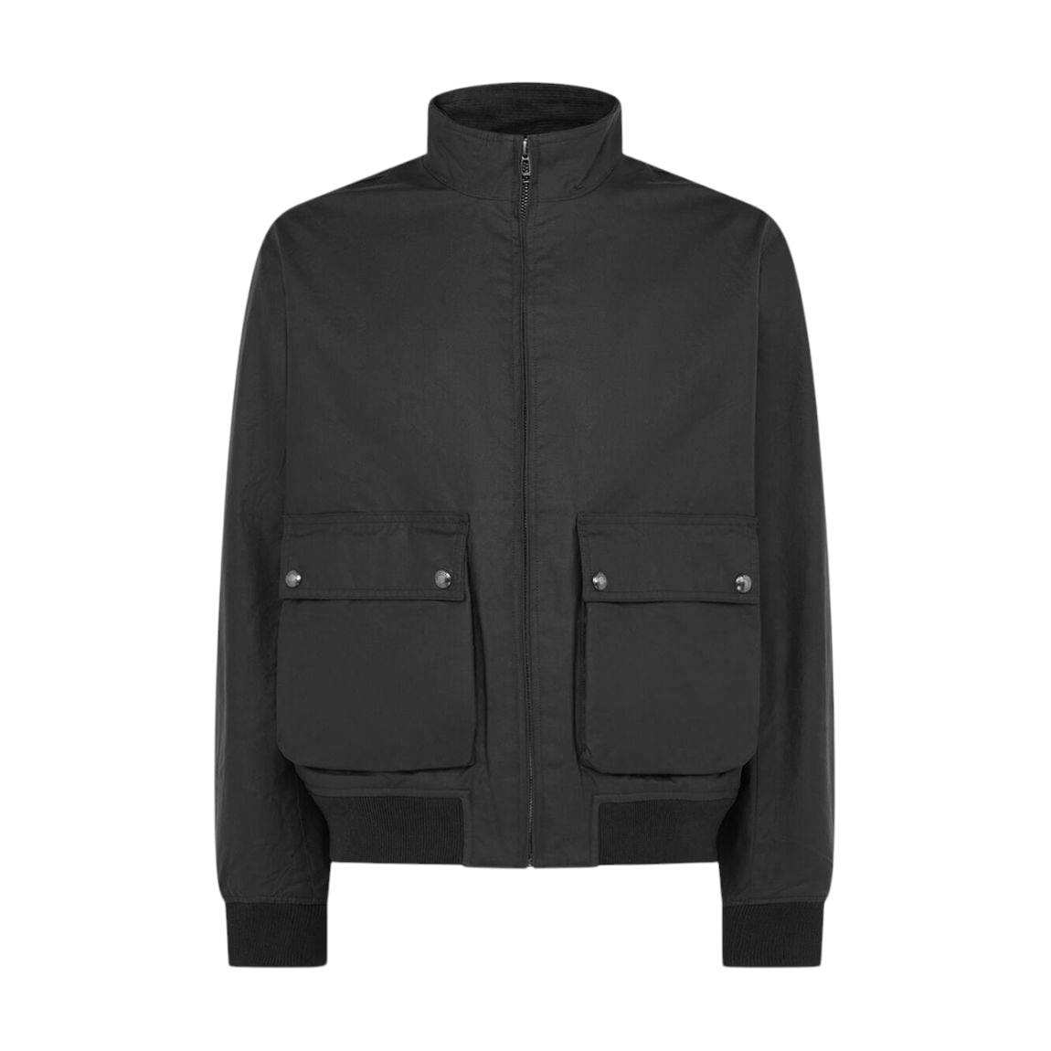 Belstaff Base Waxed Cotton Black Bomber Jacket