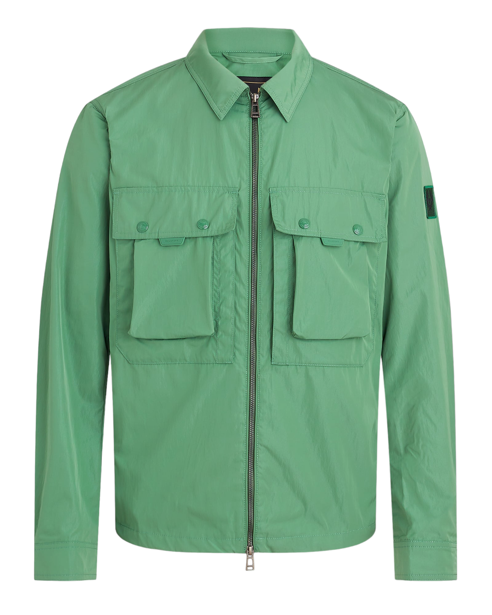 Belstaff Tactical Graph Green Crinkle Overshirt Shackett Jacket