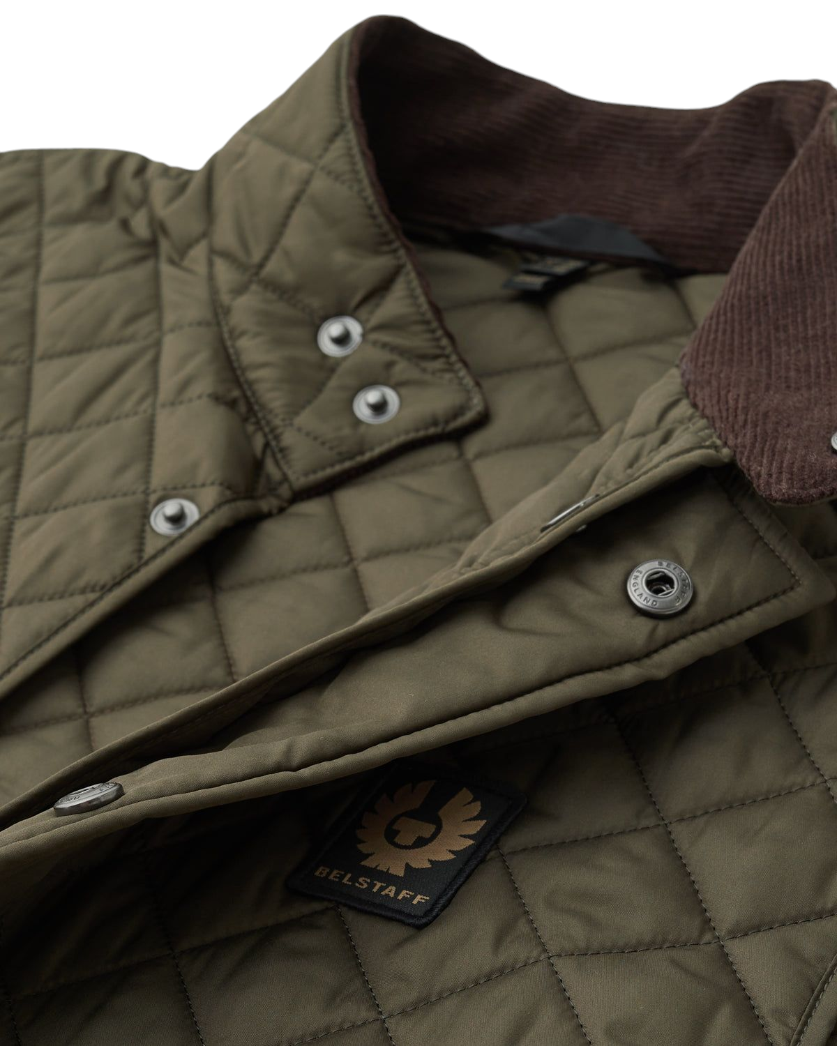 Belstaff Icon Quilted Nyon Waistcoat / Gilet Faded Olive