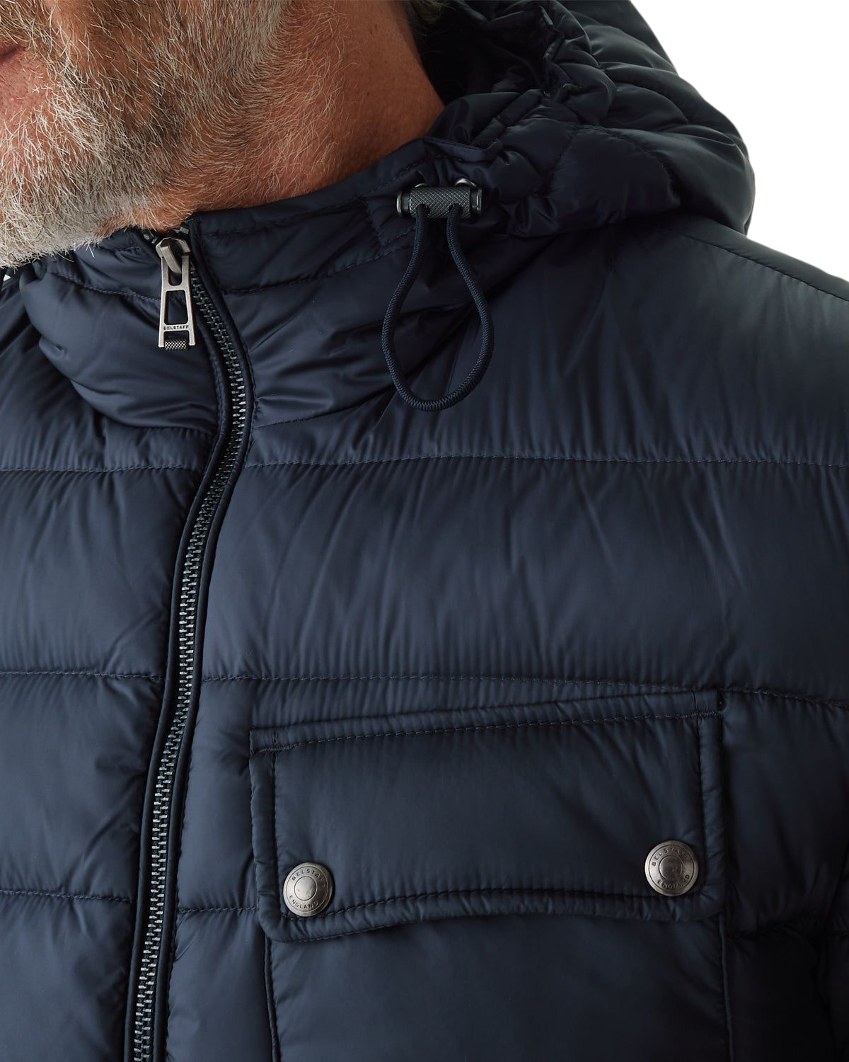Belstaff Streamline Down Hooded Jacket Dark Ink