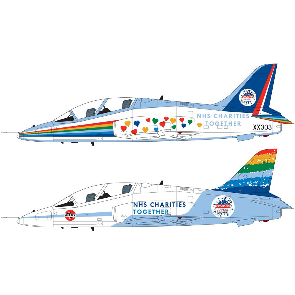 Airfix NHS Charities Together BAE HAWK Aircraft Model Kit (Scale 1:72)