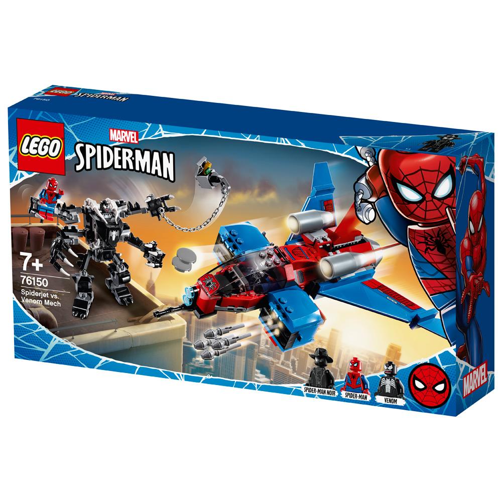 LEGO Marvel Spider-Man Spiderjet vs. Venom Mech Building Set