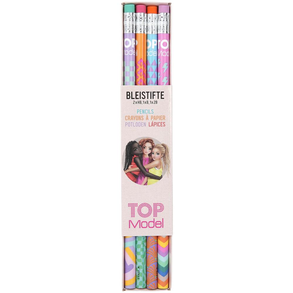 Depesche TOPModel Pencil Set 2 x HB 1 x B and 1 x 2B PURPLE ORANGE BLUE ...