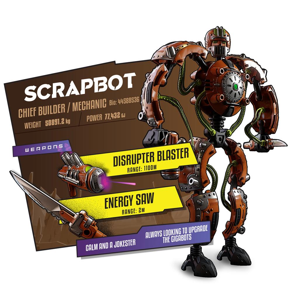 GIGABOTS Energy Core SCRAPBOT Series 1 Buildable Poseable Figure for ...