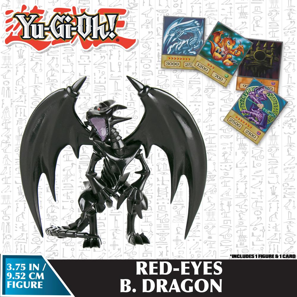 Yu Gi Oh Red Eyes Black Dragon Articulated Figure with Miniature Card 8 ...