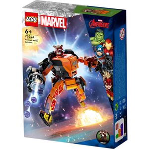 LEGO Marvel Rocket Mech Armour Building Set Toy 98 Piece for Ages 6+