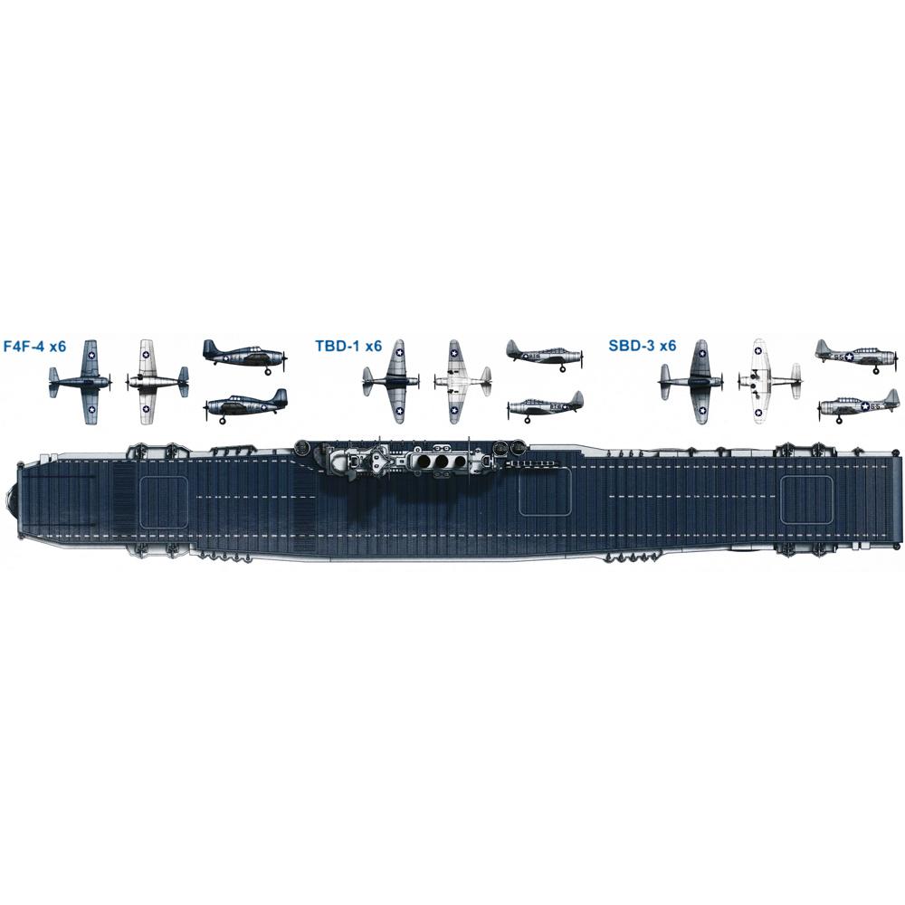Trumpeter USS Yorktown CV-5 Aircraft Carrier Navy Model Kit Scale 1:700