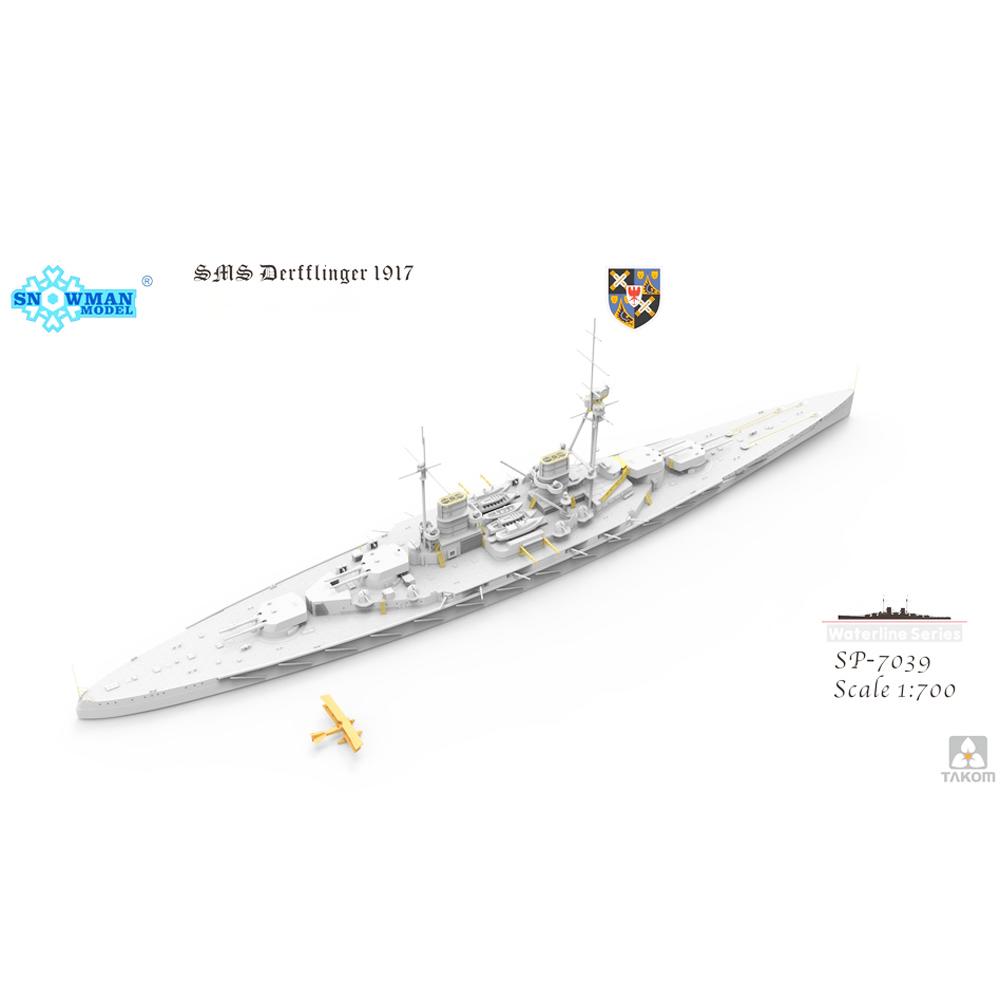 Takom SMS Derfflinger 1917 Waterline Warship German Military Model Kit ...