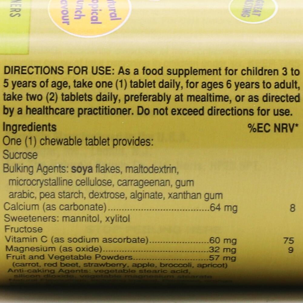 Solgar Kangavites Multivitamin & Mineral Formula Tropical Punch Flavour ...