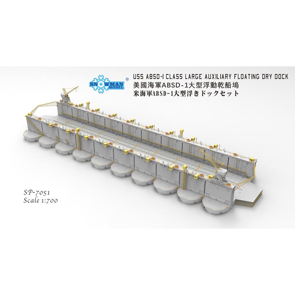 Snowman USS ABSD-1 Large Auxiliary Floating Dry Dock Model Kit Scale 1:700