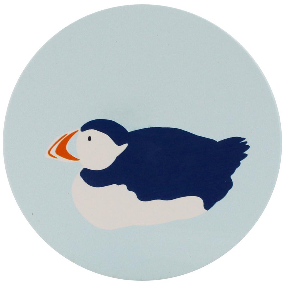 RSPB Puffin Cork Backed Ceramic Round Coasters Set of 4