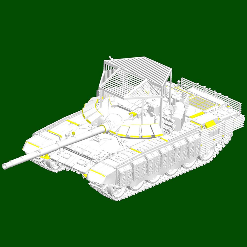 Trumpeter Soviet Main Battle Tank T-72B3 4S24 & Grating Armour Model ...