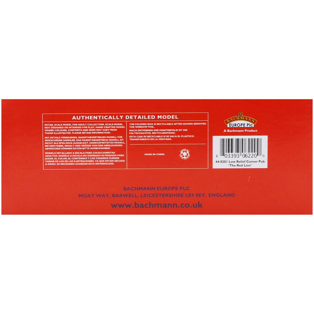 Scenecraft Low Relief Corner Pub Red Lion Model Railway 00 Gauge 1:76 Scale