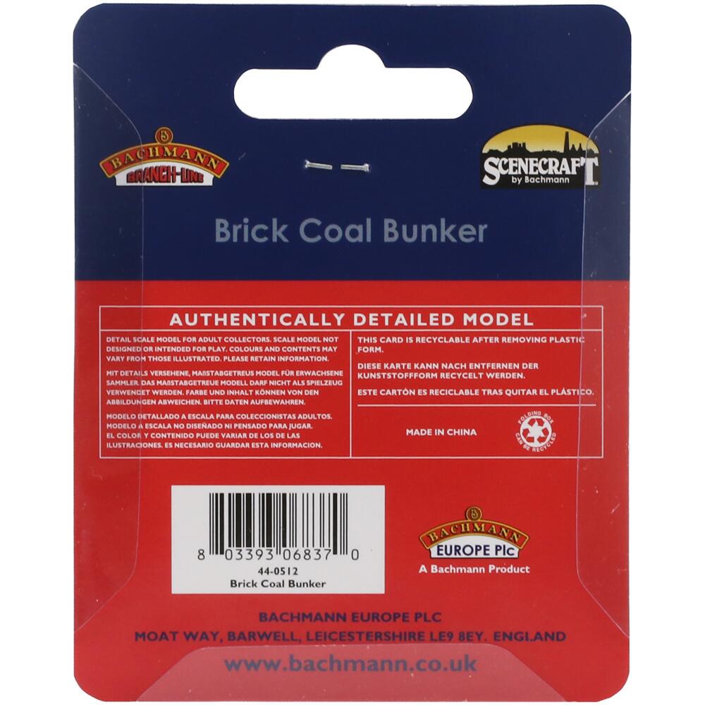 Scenecraft Brick Coal Bunker Model Railway Building 00 Gauge 1:76 Scale
