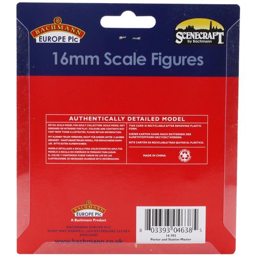Scenecraft Porter and Station Master 16mm Scale Figure Set for Model ...