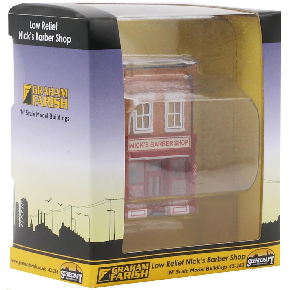Scenecraft Graham Farish Low Relief Nick's Barbers Shop Model Railway ...