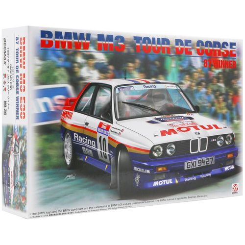 Beemax BMW M3 E30 1987 Tour De Corse Rally Car Model Kit Scale 1/24