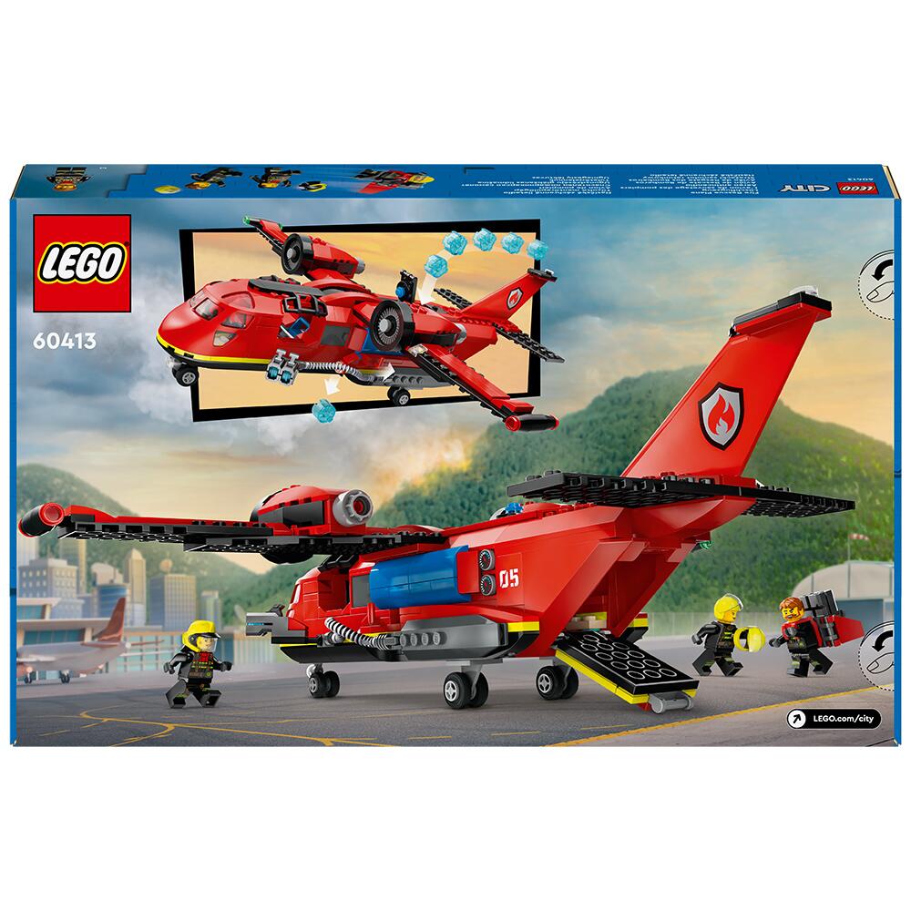 LEGO City Fire Rescue Plane Building Set 60413 Ages 6+