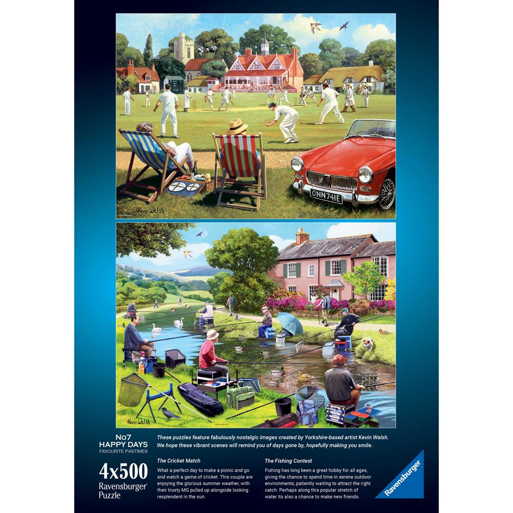 Ravensburger Happy Days No 7 Favourite Pastimes 4 x 500 Piece Puzzles
