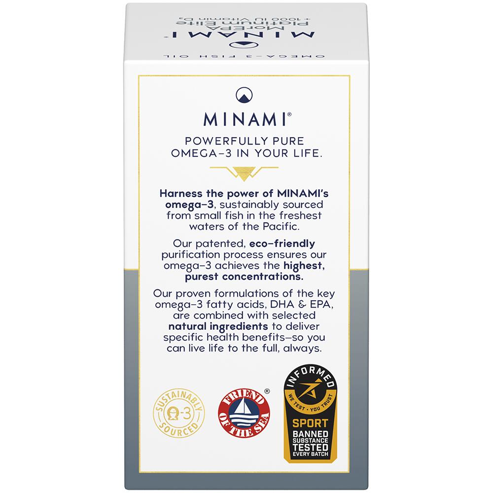 MINAMI Omega-3 Fish Oil MorEPA Platinum Elite + 1000 IU Vitamin D3 60 ...