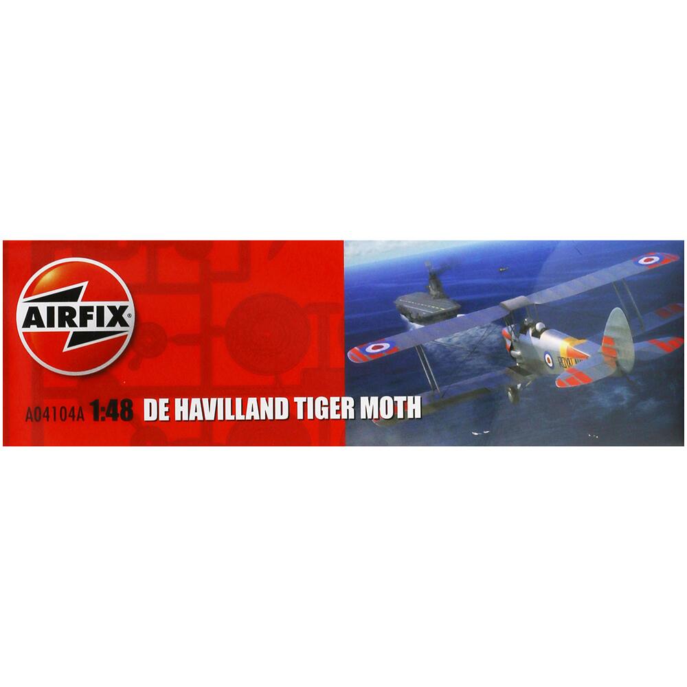 Airfix De Havilland Tiger Moth Aircraft Model Kit A04104A Scale 1:48