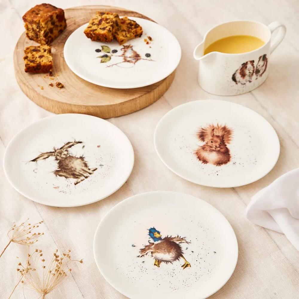 Wrendale Designs Set of Four 8" Coupe Plates from Royal Worcester