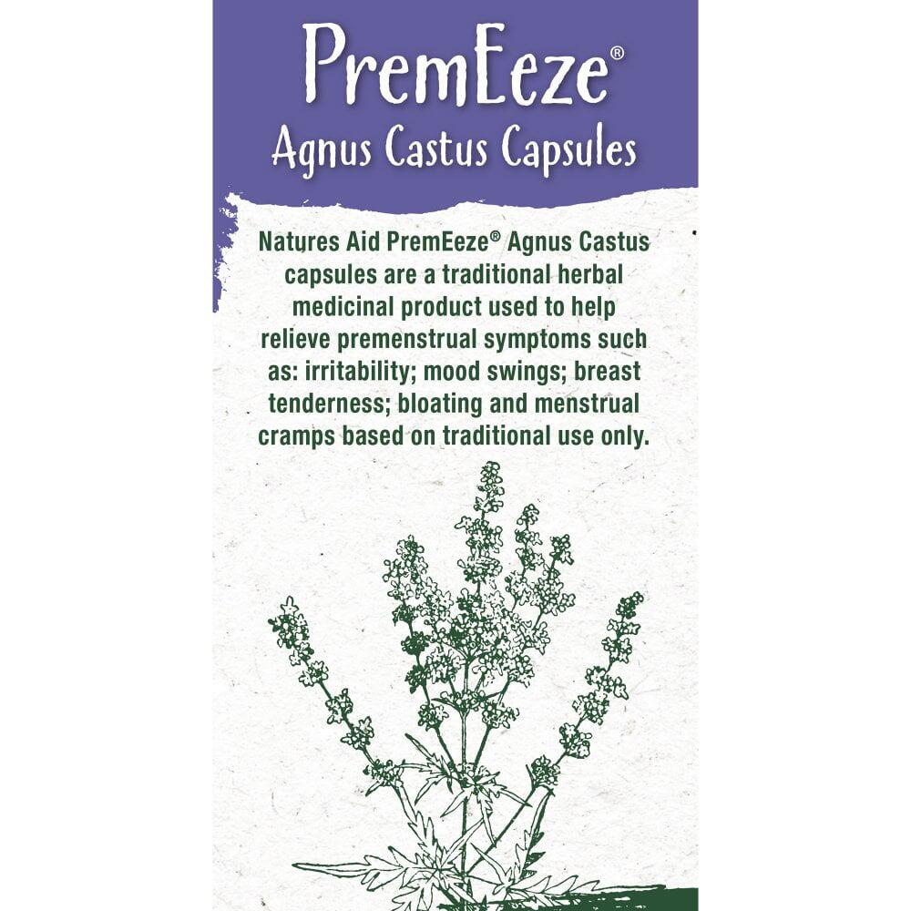 Natures Aid PremEeze Agnus Castus 400mg - 60 Capsules