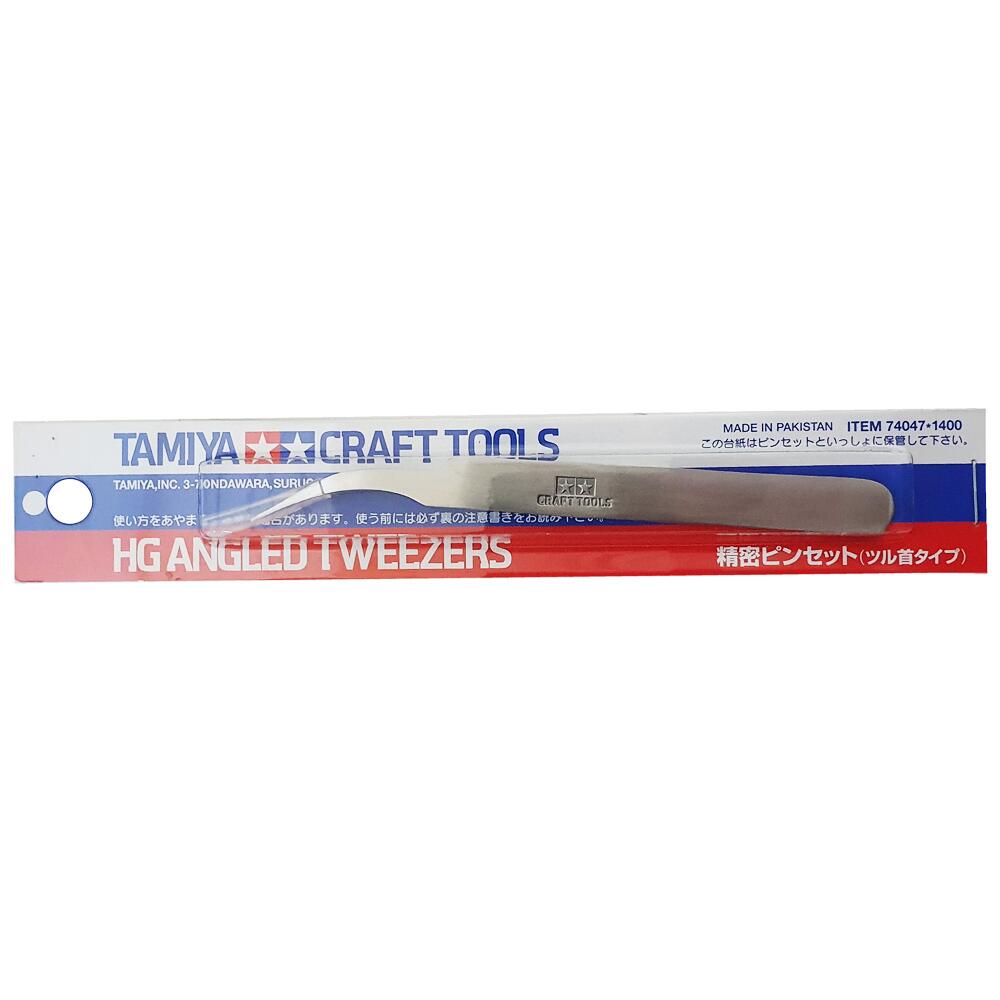 Tamiya Craft Tools HG Angled Tweezers 12.5cm for Model Making