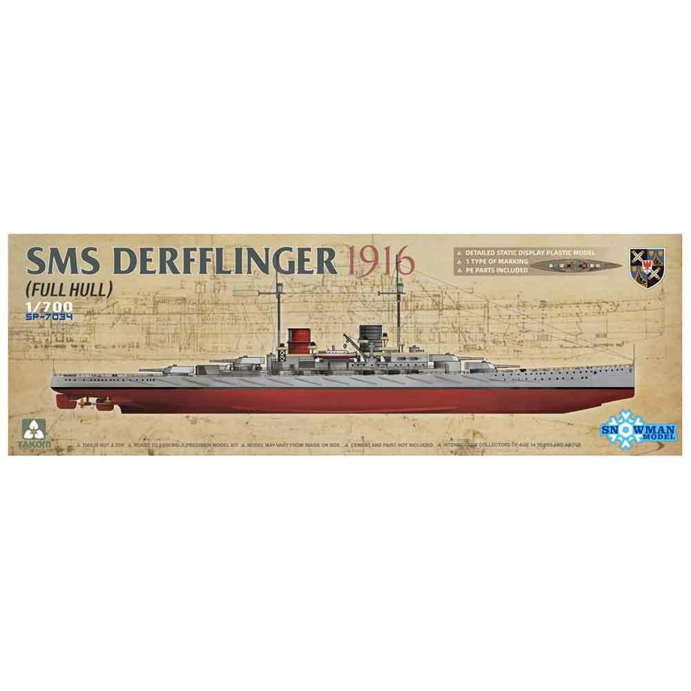 Takom SMS Derfflinger 1916 WWI Battlecruiser Model Kit Scale 1/700