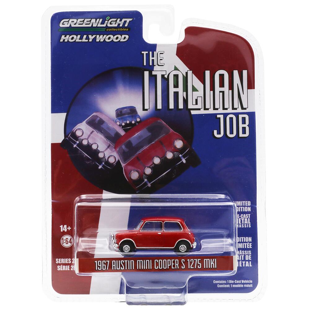 Greenlight Hollywood The Italian Job Mini Cooper Die Cast Model in RED 1:64