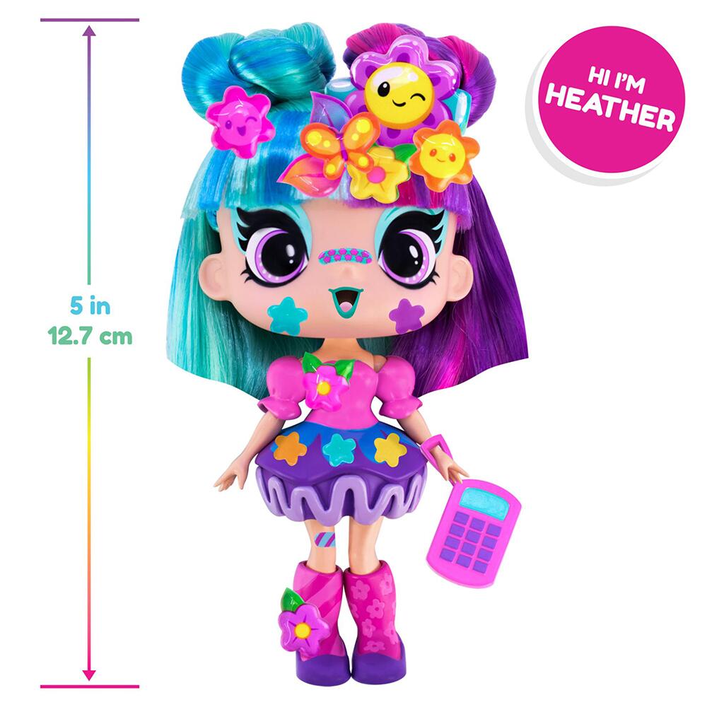 Decora Girlz Sticker 'N Style Doll Set HEATHER