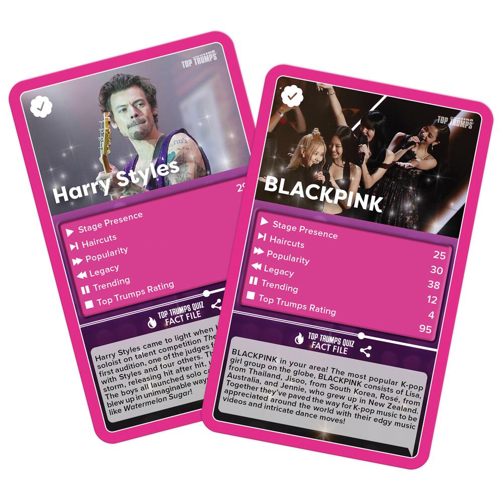 Top Trumps Popstars Card Game