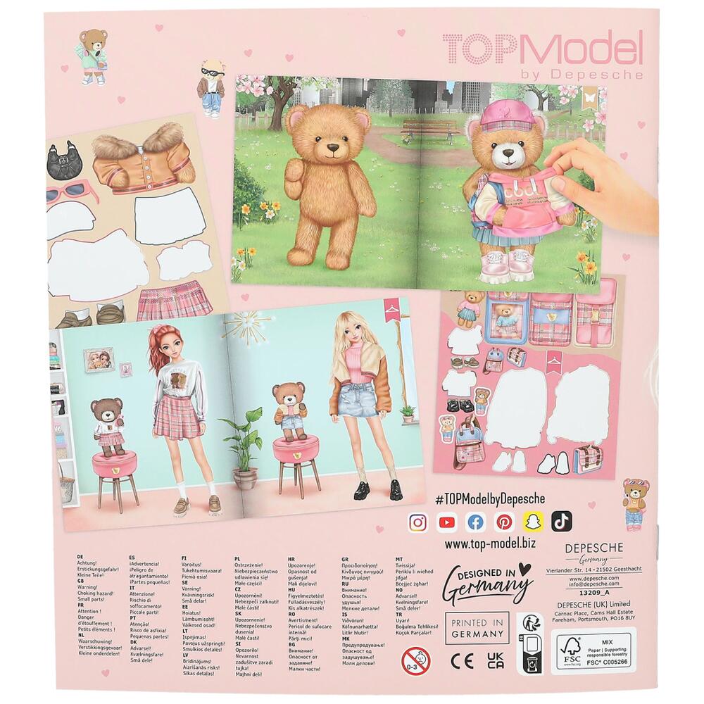 Depesche TOPModel Team Teddy Sticker World Book