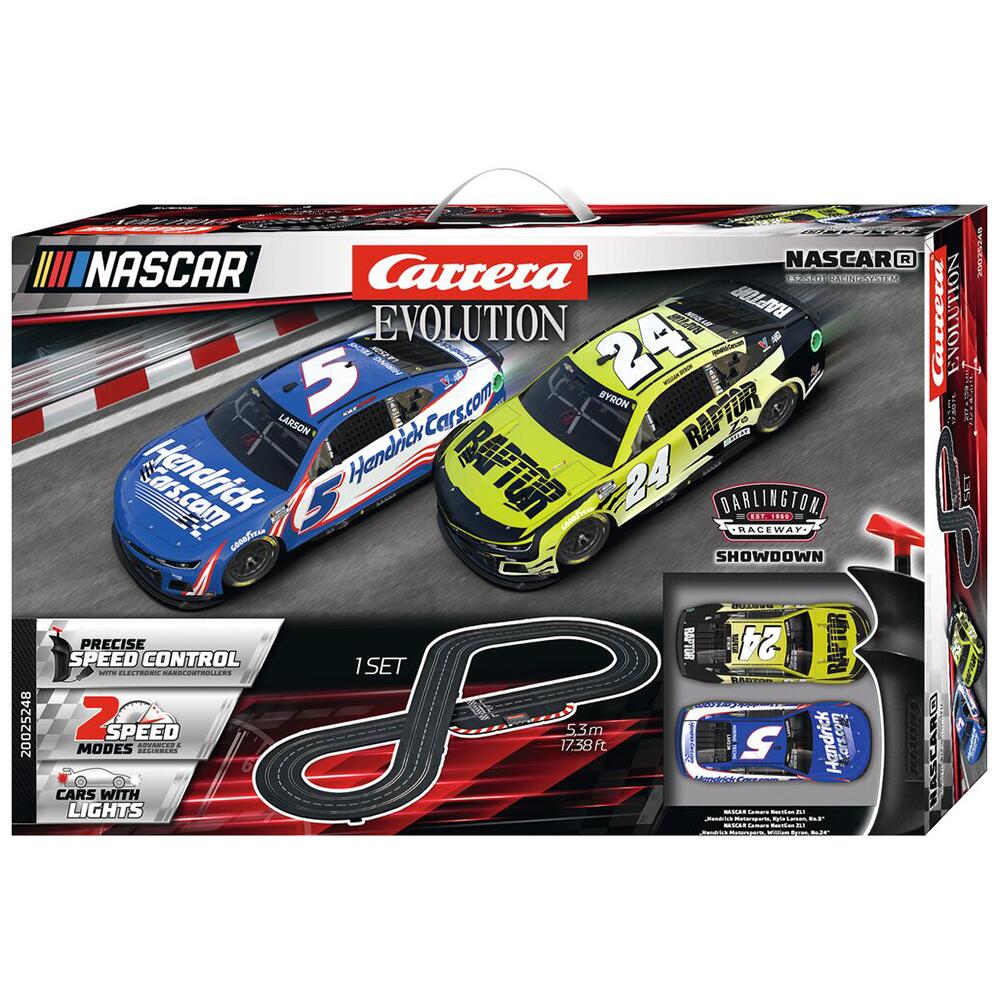 Carrera NASCAR Darlington Showdown Slot Car Set with Track and 2 Cars