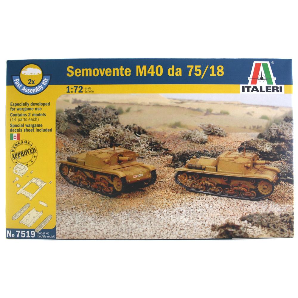 Italeri Semovente M40 da 75/18 Tank Model Kit Scale 172