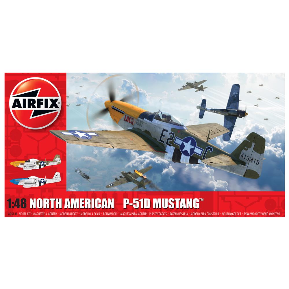 Airfix North American P-51D Mustang Aircraft Model Kit (Scale 1:48)